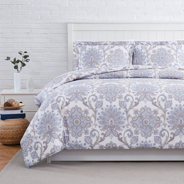 SouthShore Fine Linens Southshore Fine Linens 100% Cotton 300 Thread-Count Serenity Duvet Cover ...